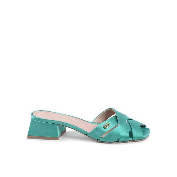 Dee Ocleppo | Other | Dee Ocleppo Meredith Satin Green Women Mules ...